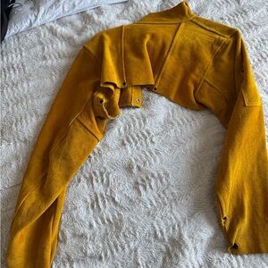 Source Unknown | Jackets & Coats | Stylish Yellow Cropped Jacket | Poshmark